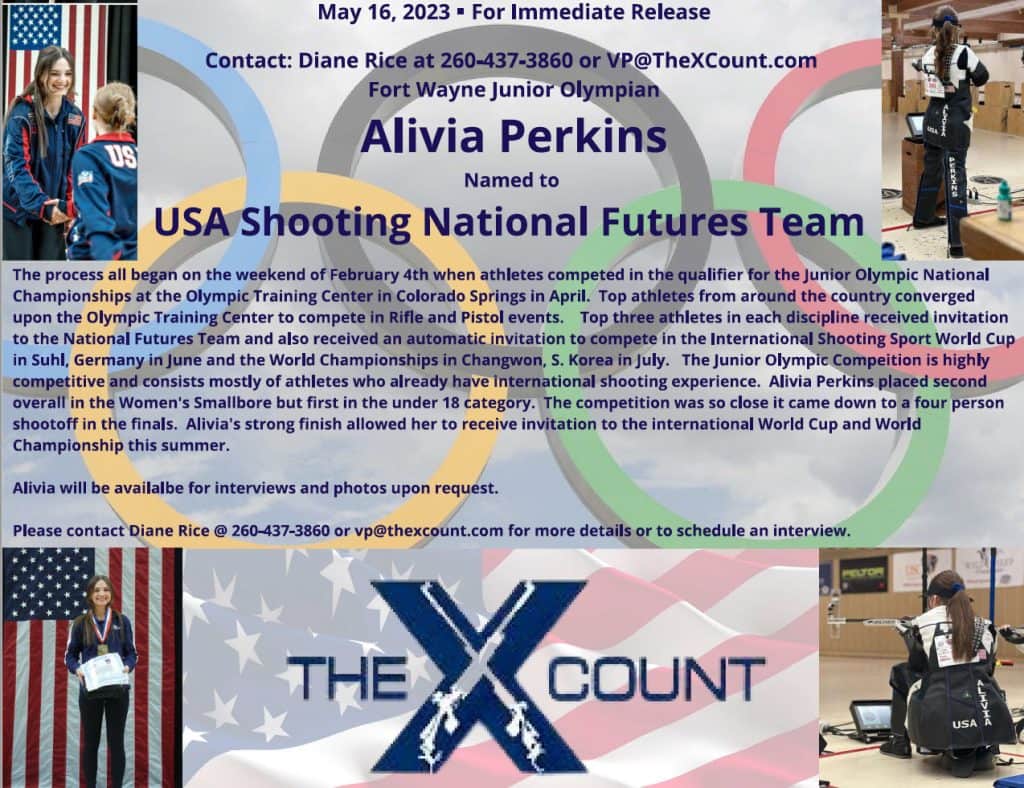 Alivia Perkins Named to USA National Futures Team - Indiana State Rifle ...